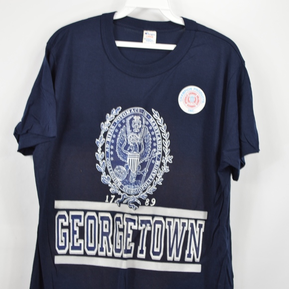 Champion | Shirts | Vintage Champion New Georgetown Hoyas T Shirt Blue ...